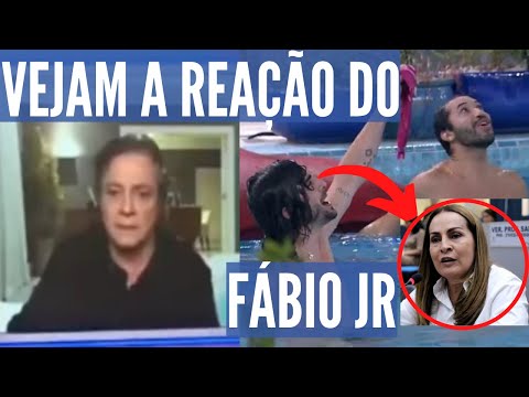 FÁBIO JÚNIOR REAGINDO AO FIUK E GIL PULANDO NA PISCINA (VEJA)