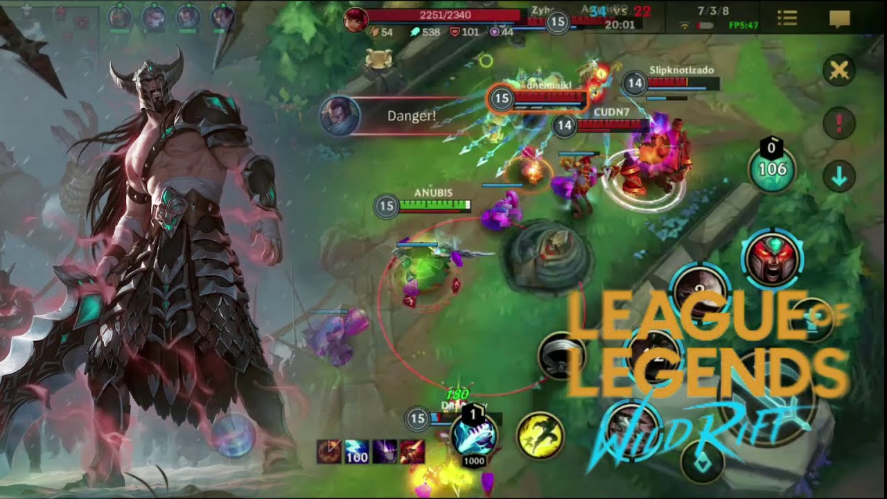 league of legends wild rift - tryndamere jungler [full gameplay] - YouTube