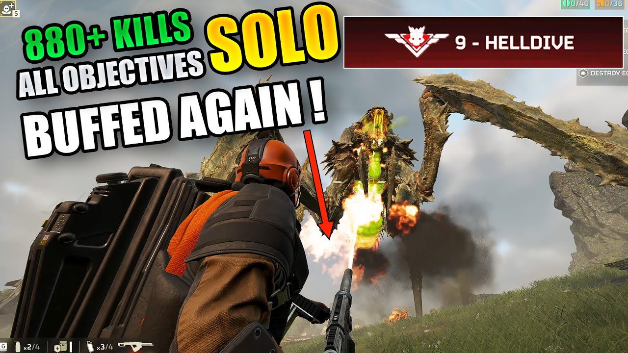 ALL OBJECTIVES, MAX DIFFICULTY, SOLO - Helldivers 2 ( Purge Hatcheries Mission ) - YouTube