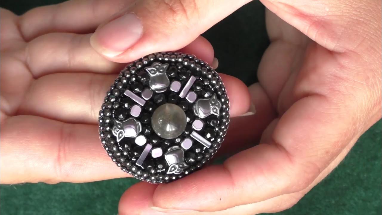 Брошь пуговица. Мастер класс - YouTube