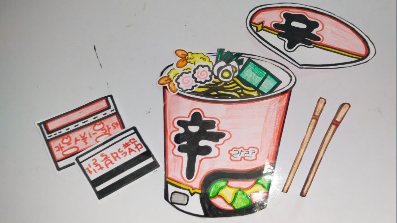 🔥 Diy paper 🔥 ramen noodles so spicy 🥵 🔥 paper 🔥🔥 - YouTube