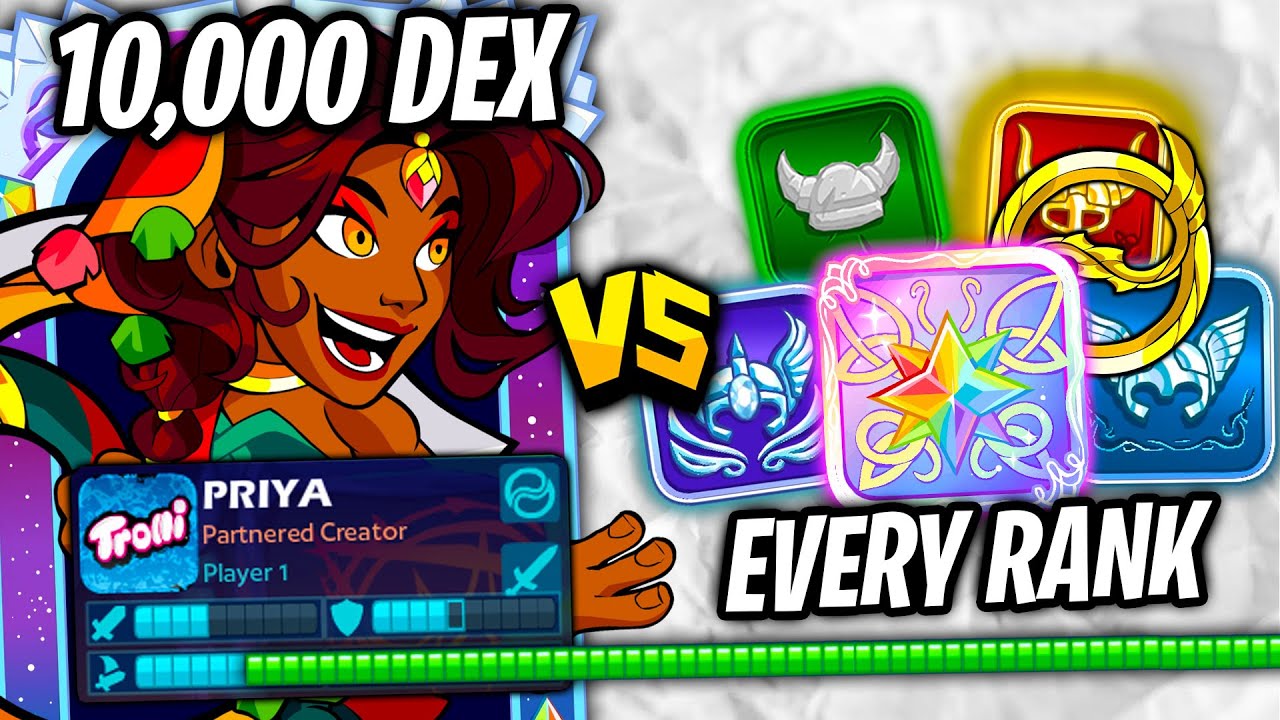 10,000 Dex Chakram (Priya) VS Every Rank in Brawlhalla - YouTube