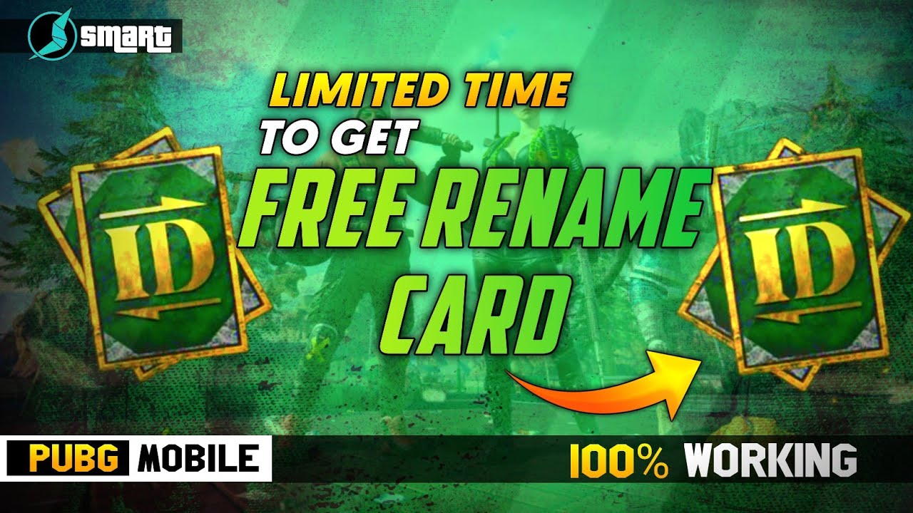 PUBG Mobile Free Rename Card Trick | How To Get Free Rename Card in ...