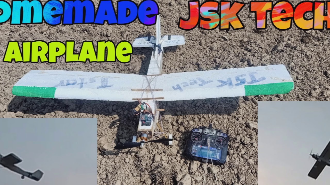 Homemade rc Airplane made by JSK Tech - YouTube