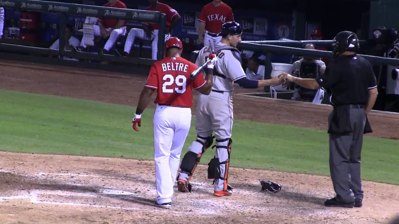 Jarred Cosart pitches to Adrian Beltre 8/20/13. - YouTube