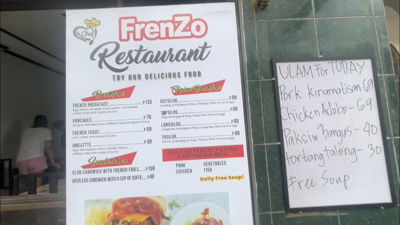 FrenZo Restaurant | Look at the Menu | FREE SOUP | Angeles City ...