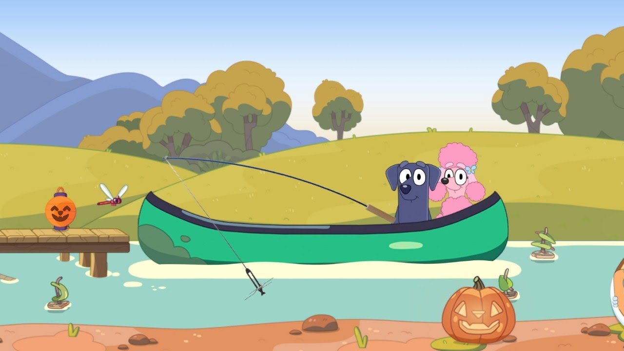 Bluey : Jean-luc and Chloe's Fishing & Camping || Halloween 2023 - YouTube