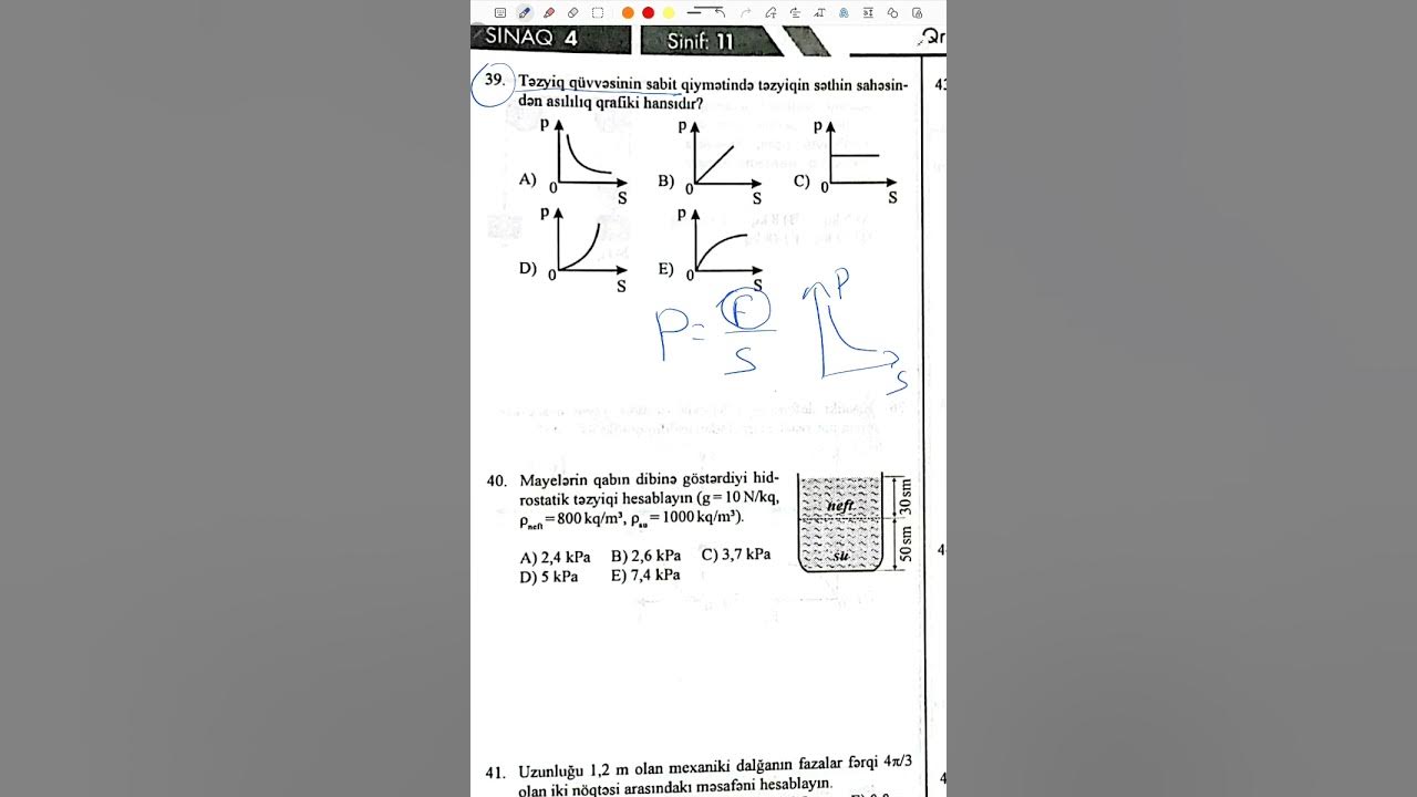 11 ci sinif 1 və 4 cü qrup fizika.A variantı. Dəyər nəşrləri.fizikadərsi.mizan. - YouTube