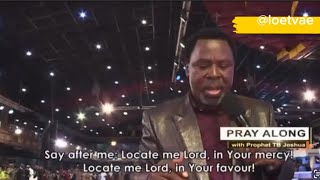 The Most Anointed Prayer Ever By Prophet Tb Joshua Scoan Loetvae ...