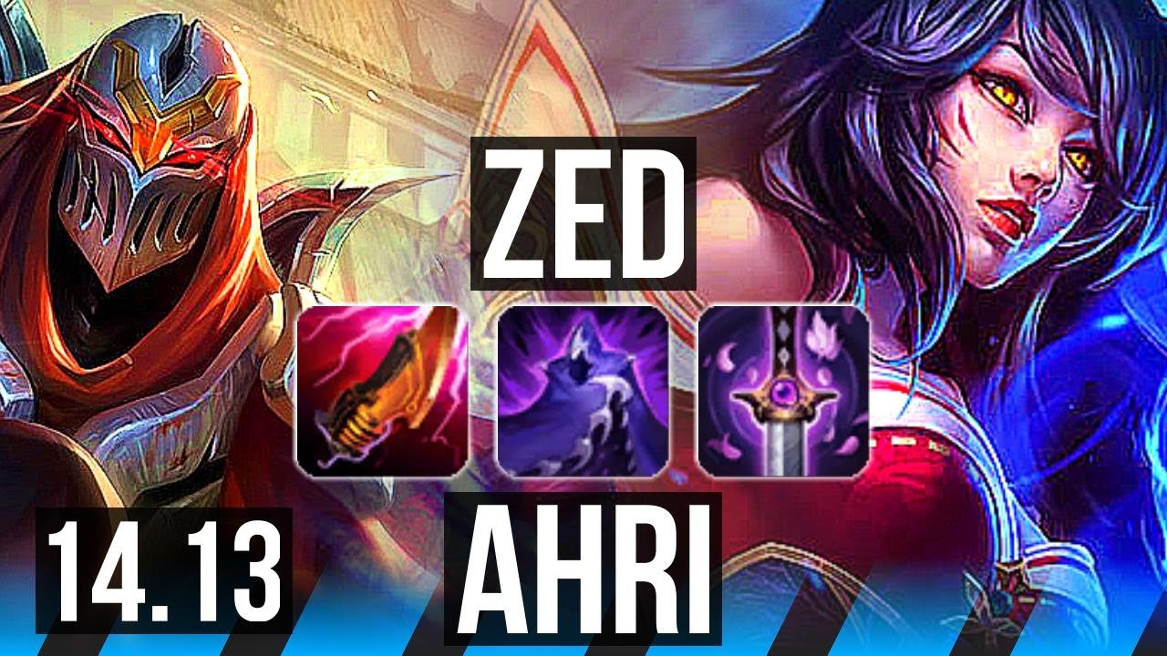 ZED vs AHRI (MID) | 11 solo kills, 70% winrate, 64k DMG, Legendary, 23/4/9 | EUW Master | 14.13 ...