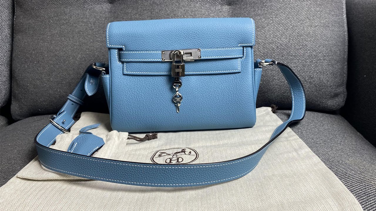 Hermes Kelly Messenger Bag Blue Review From Supkicks - YouTube