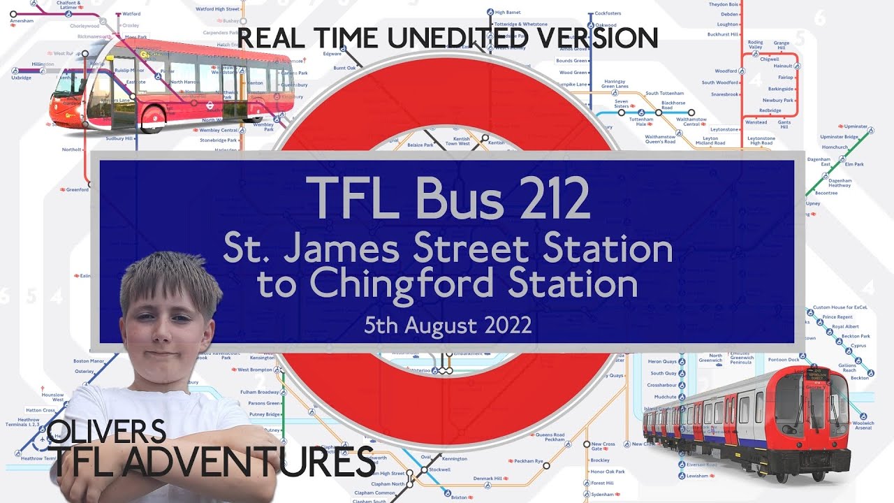 TFL BUS ROUTE 212 - St James Street Station To Chingford Station - 5th ...