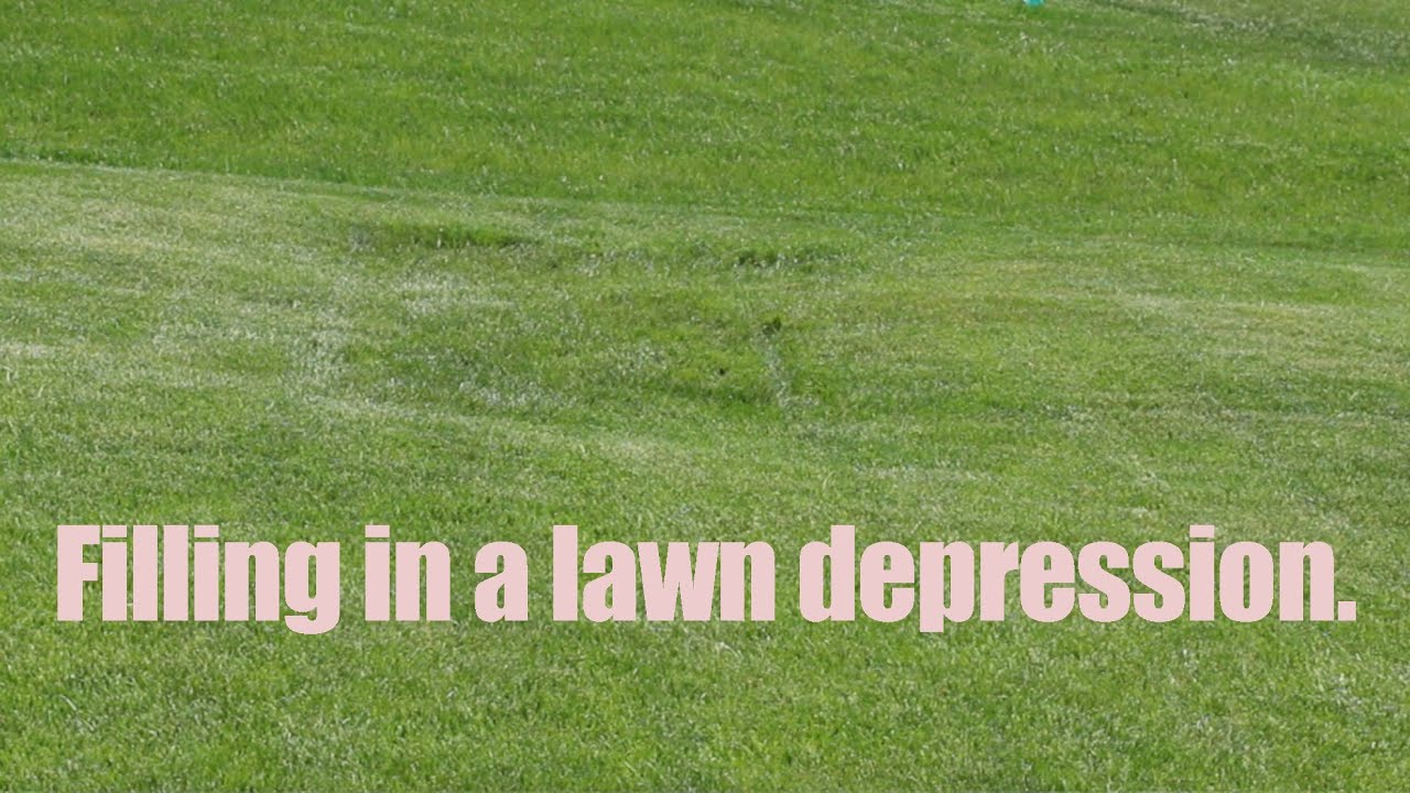 Leveling a lawn depression. - YouTube