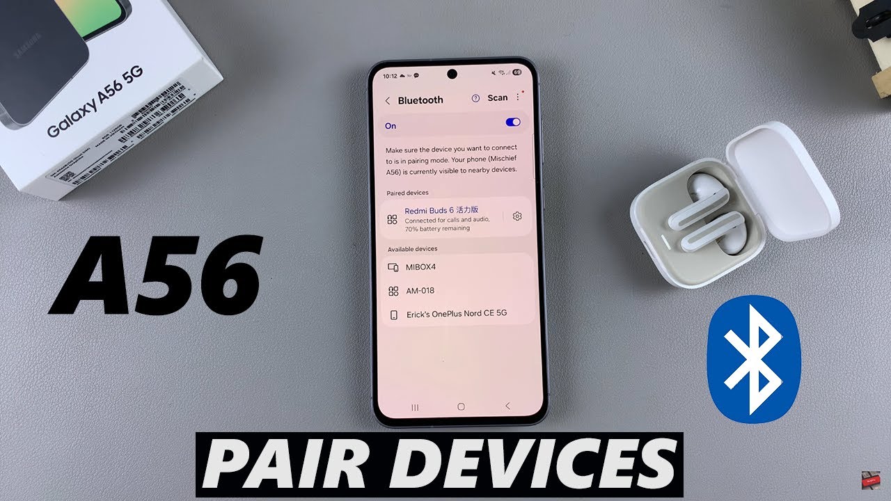 How To Connect Bluetooth Device To Samsung Galaxy A56 - YouTube