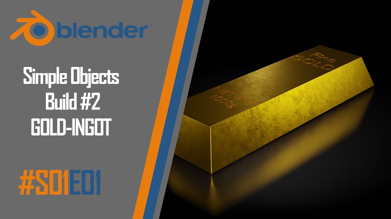 Blender Tutorial | GOLD-INGOT | Modell & Materials | Evee in Blender 2. ...