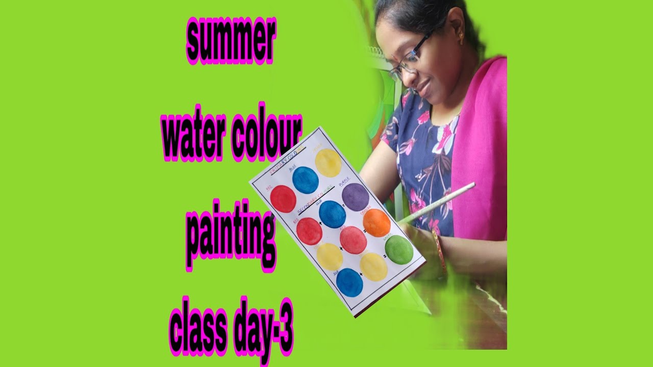How to learn water colour painting |water colour painting class|summer ...