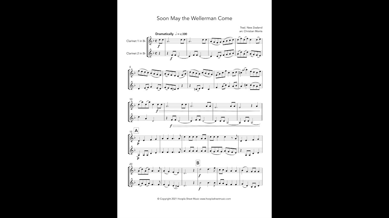 Soon May the Wellerman Come (Clarinet Duet) - YouTube
