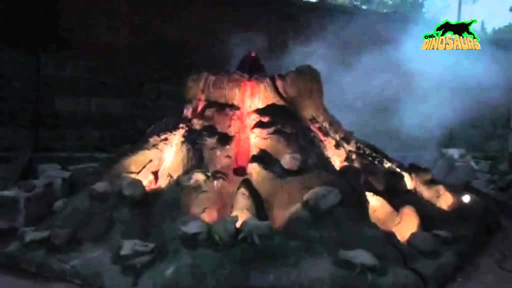 Volcanic Eruption Simulation, Artificial Volcano Landscape, Jurassic ...