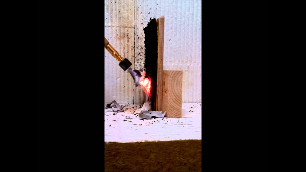 Intumescent material burning 3 - YouTube