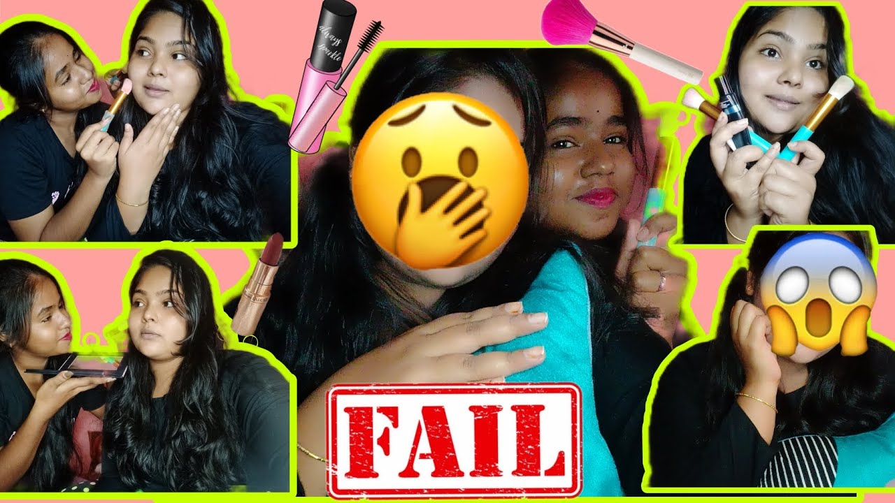 My SISTER did my makeup |* OMG *Makeup GONE WRONG😱🤣 funny challenge | Shrabani Panda - YouTube