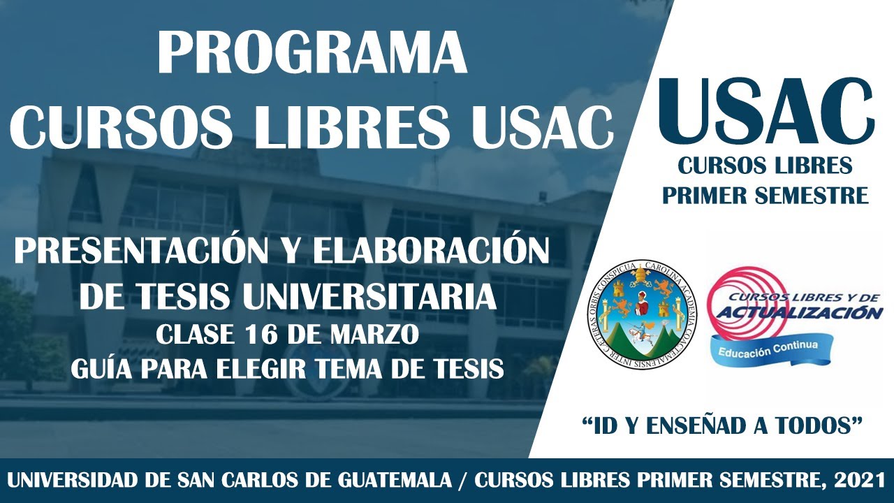 PRESENTACIÓN Y ELABORACIÓN DE TESIS UNIVERSITARIA / CLASE 2 / CURSOS ...