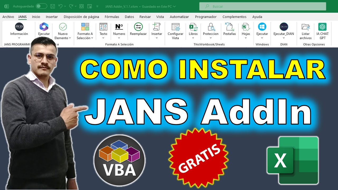Como Instalar JANS Addin - YouTube