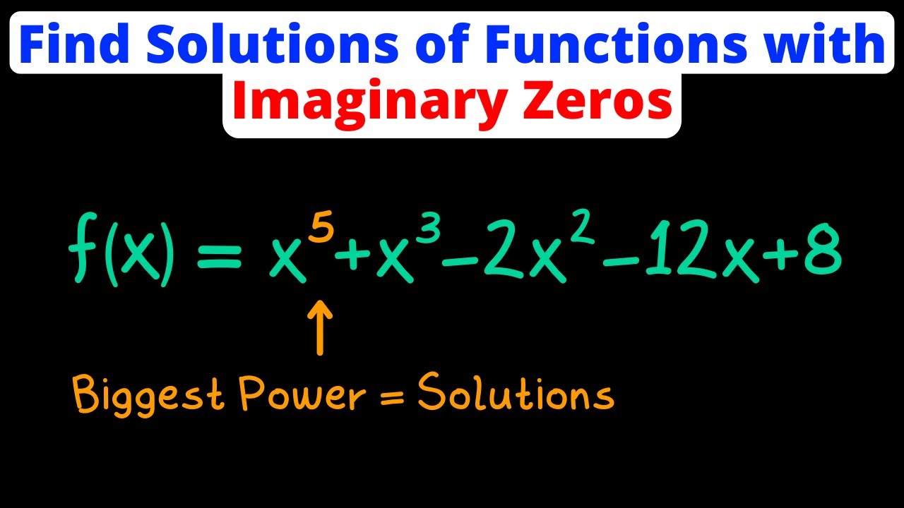 Find the Solutions of a Polynomial Function with Imaginary Zeros | Eat ...