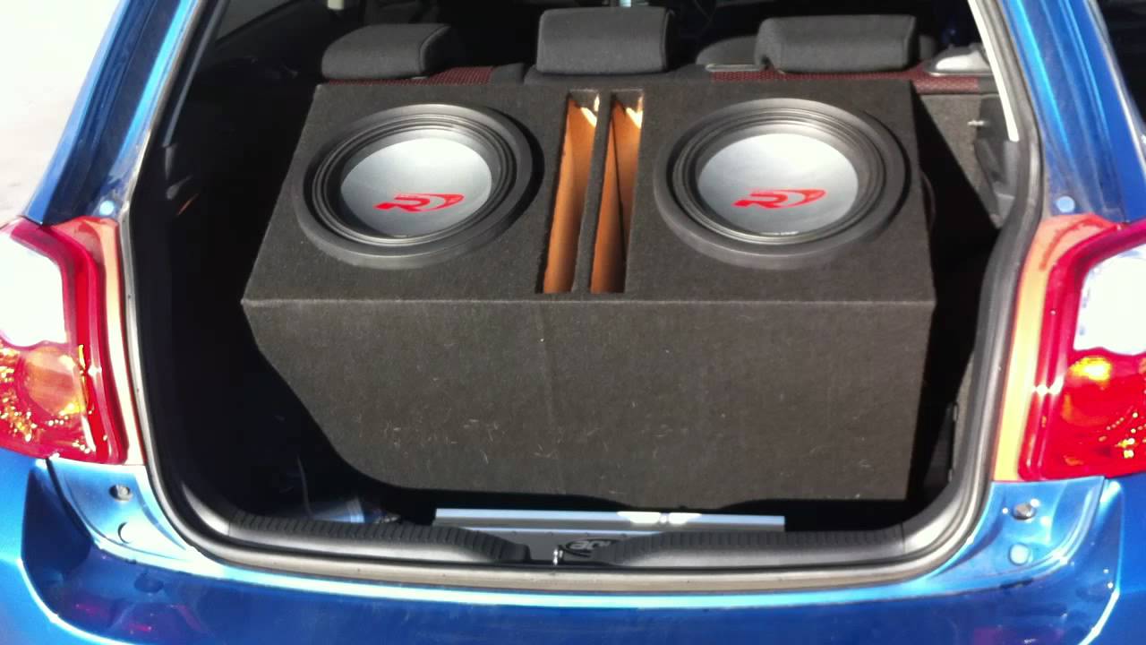 My sound system custom dual 12" sub box - YouTube