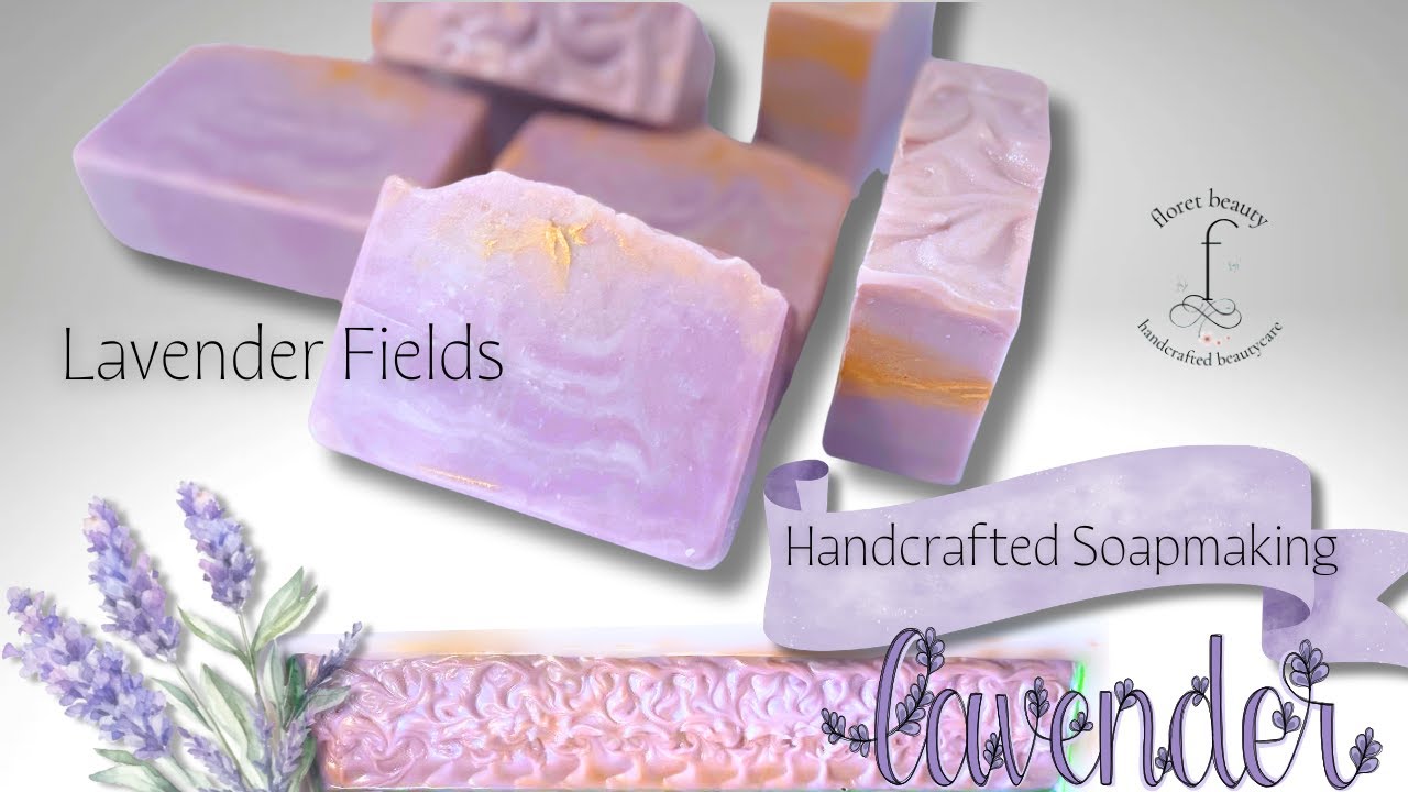 Making Lavender Fields Soap #lavender #lavenderfields #soapmaking #calmingvideo #soapcutting ...