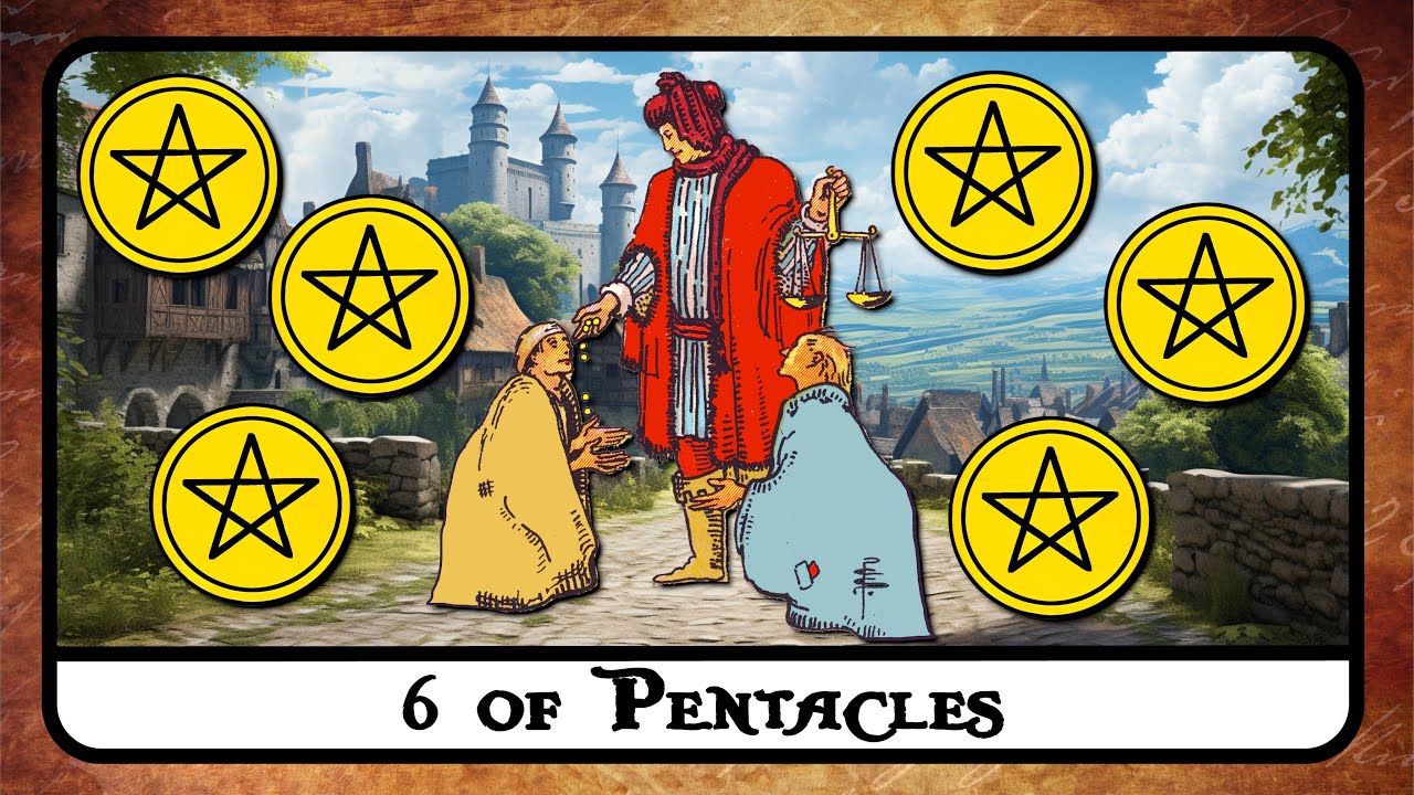 6 of Pentacles Tarot Card Meaning ⛤ Reversed, Secrets, History ⛤ - YouTube