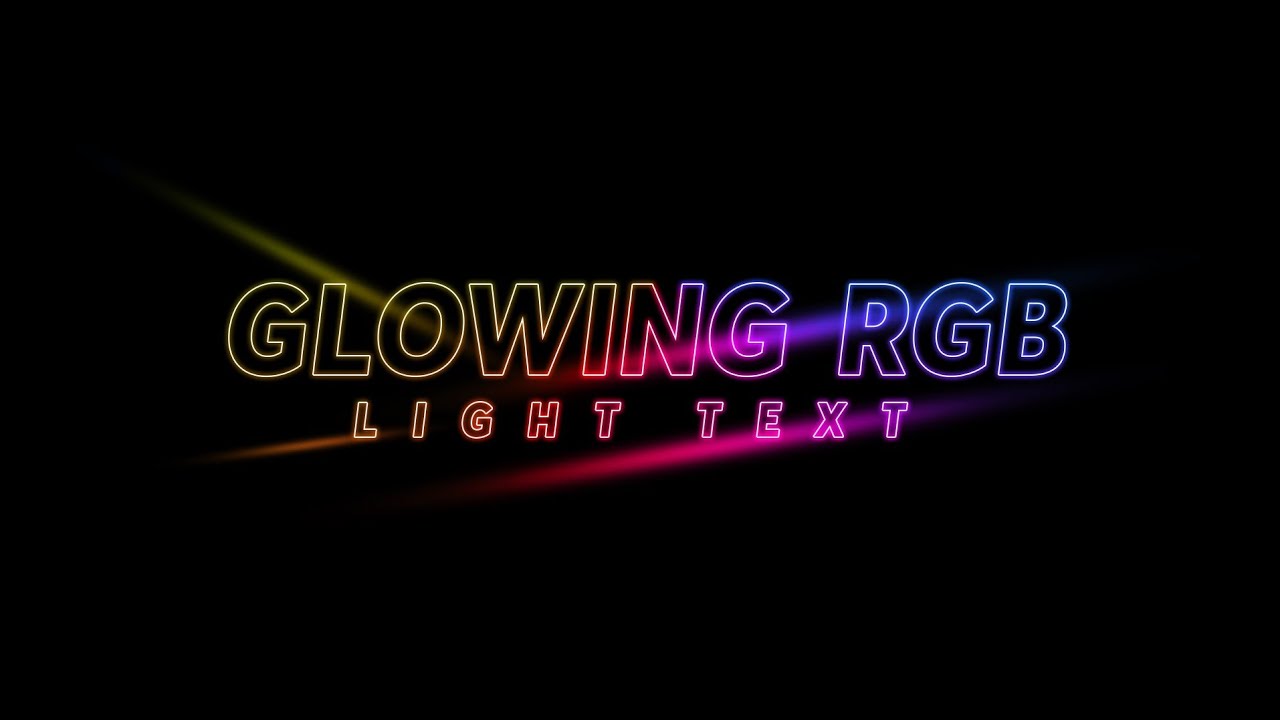 How to Create Glowing RGB Light Text | Photoshop Tutorial - YouTube