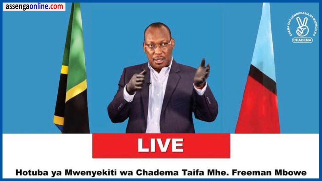 #LIVE:HOTUBA YA MWENYEKITI WA CHADEMA MBOWE LEO - YouTube