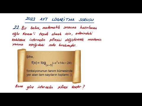2023 AYT Logaritma Soruları
