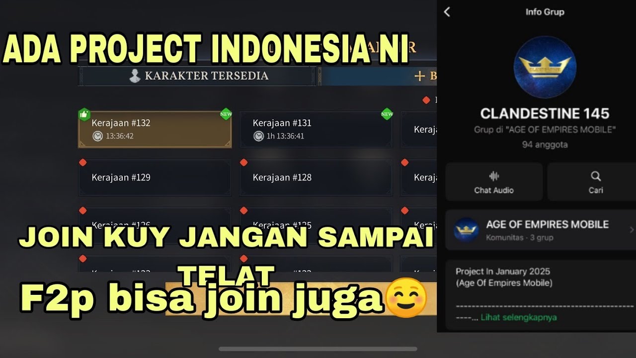 GAS MERAPAT ADA PROJECT INDO NI🤫 #ageofempiremobile - YouTube