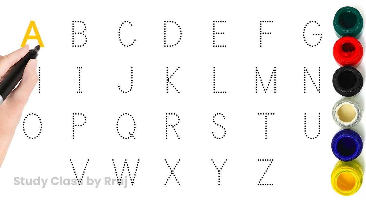 abc song | writing along dotted alphabets | learn and write abc ...