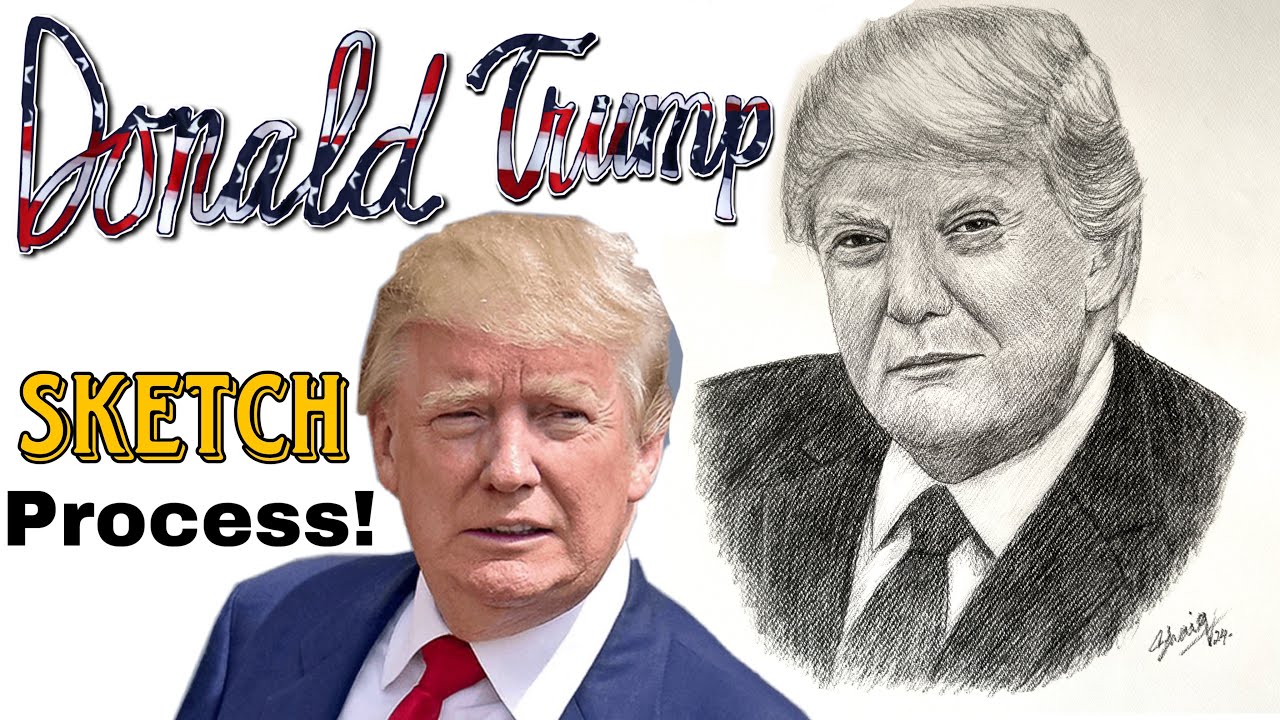 Drawing Donald Trump | Step-by-Step Sketching Process | Shaiq Art - YouTube