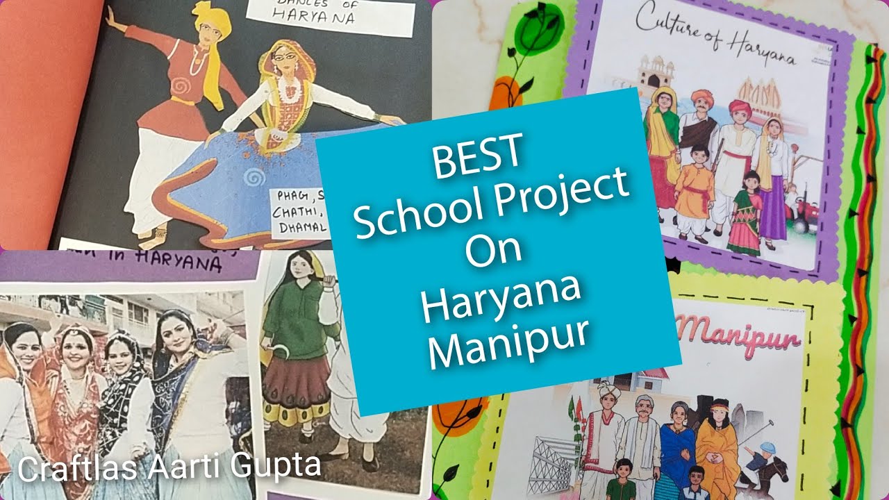Haryana And Manipur Comparative School Project File Easy To Make ...