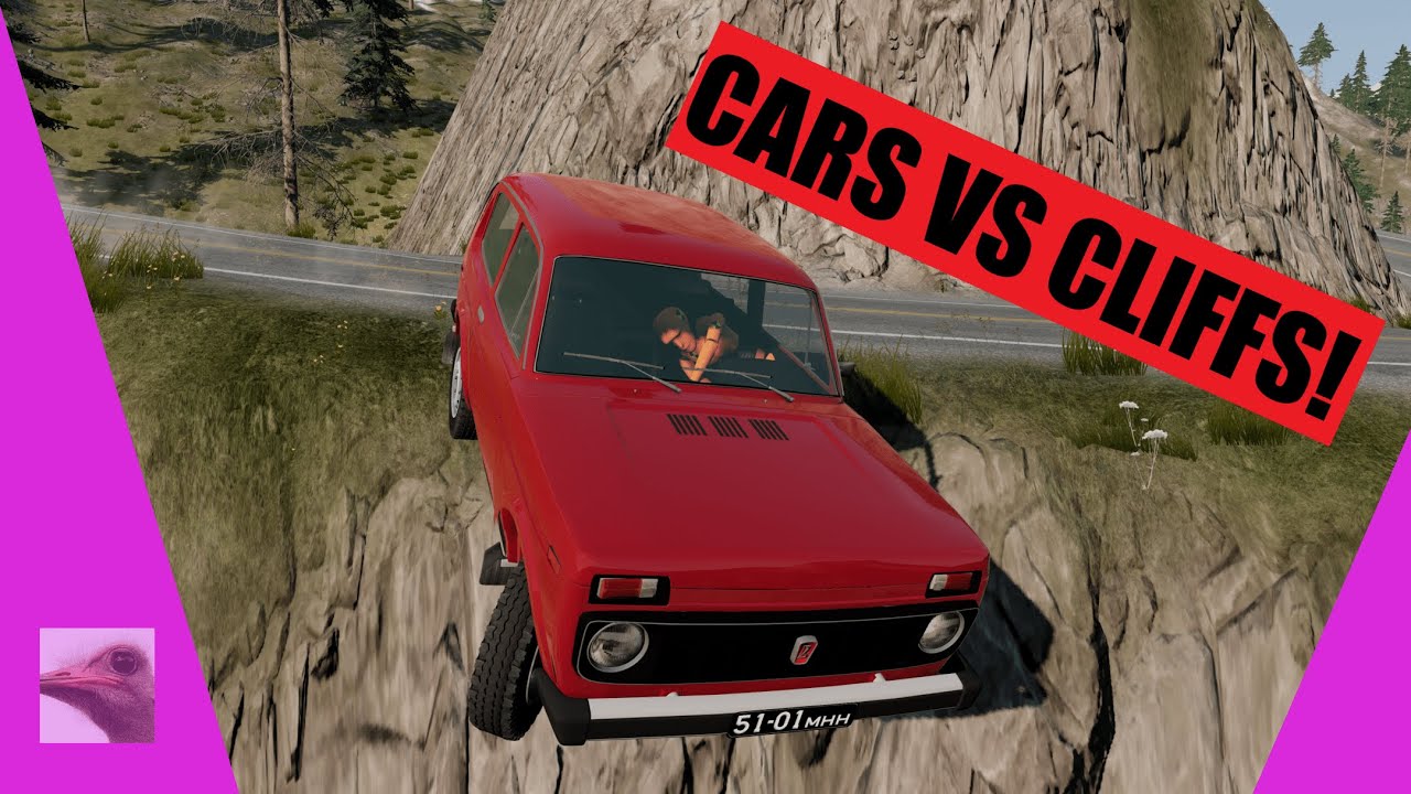 Insane CAR VS CLIFF Crashes #2 - BeamNG Drive | Livid.BeamNG - YouTube