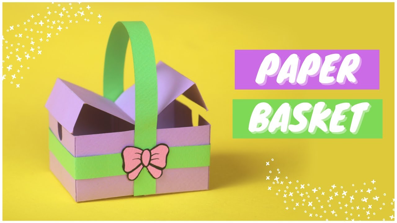 DIY Paper Basket with Lid | Easy Paper Craft Idea - YouTube
