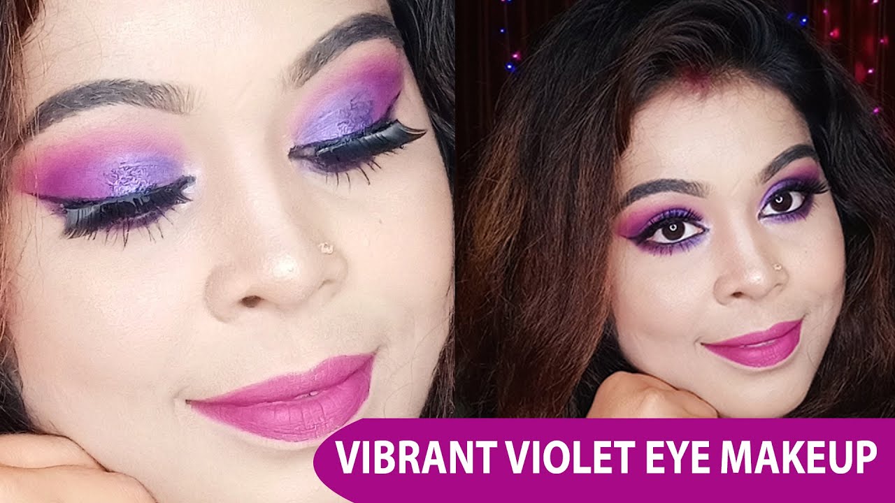 Violet Eye Makeup Tutorial • Purple Eye Makeup • Rumpa Fashion - YouTube