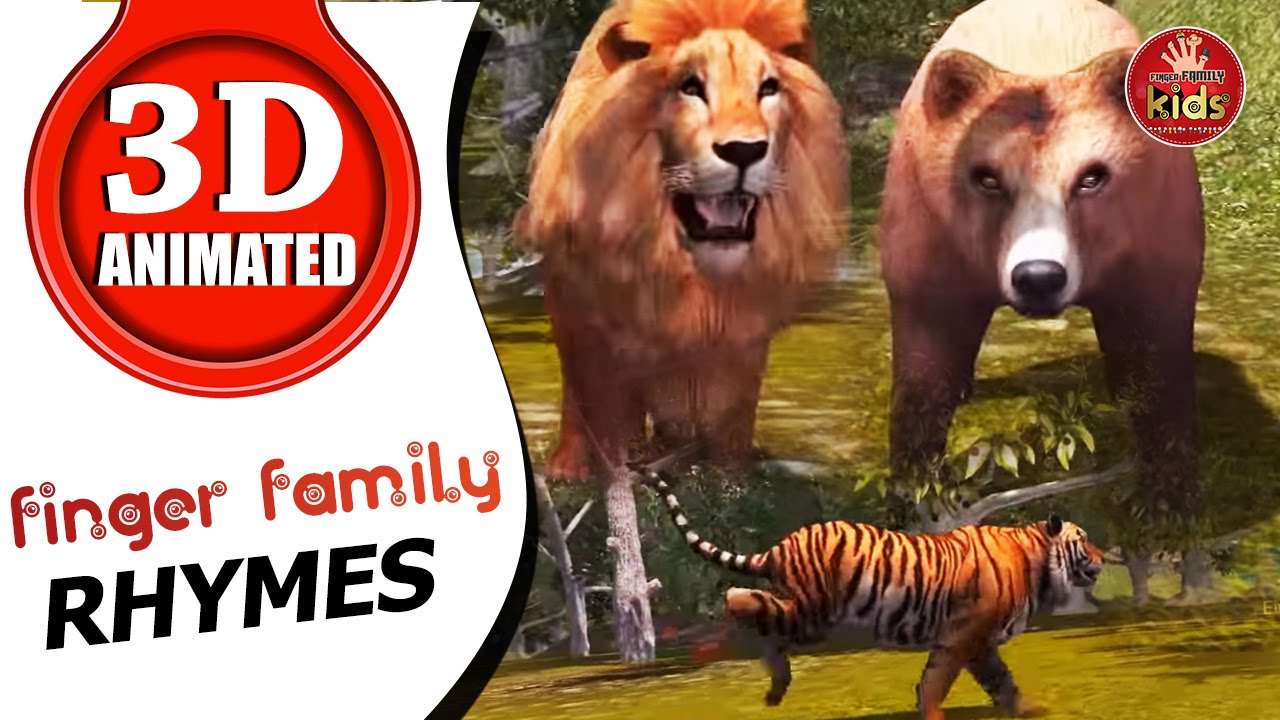 3D Animated Animal Finger Family Rhyme || Nursery Rhymes For Kids - YouTube