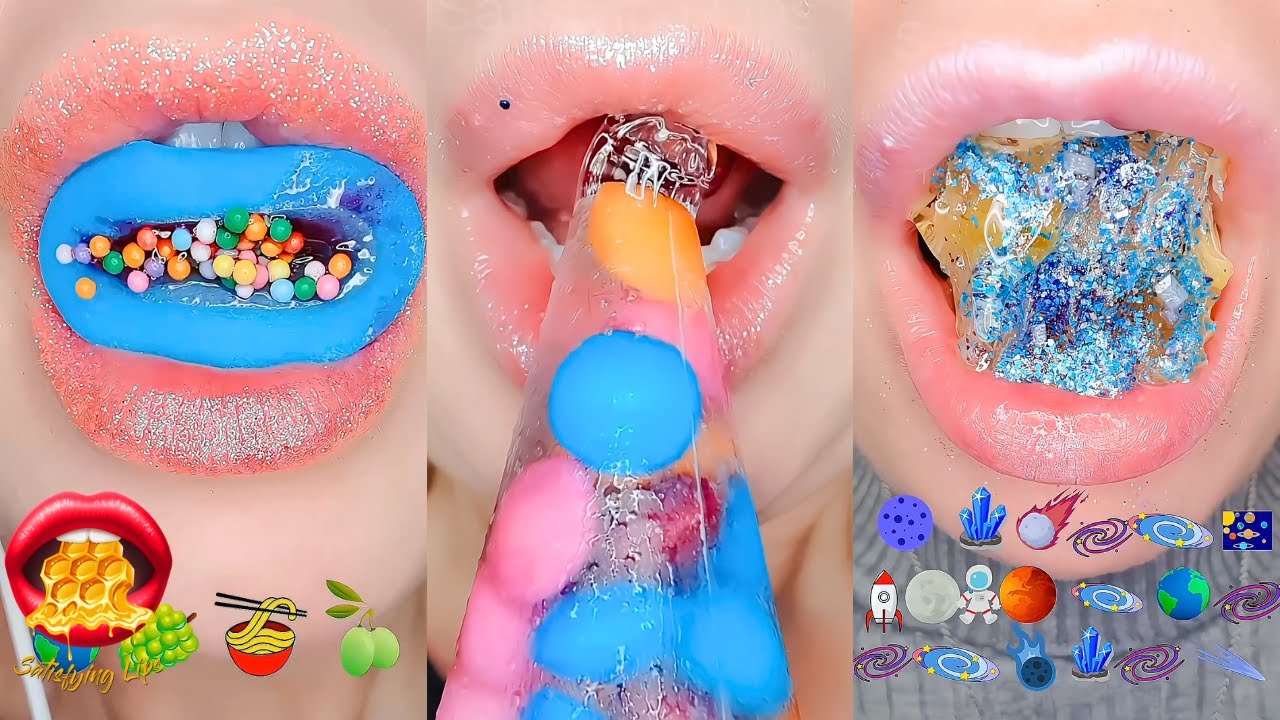 17 Minutes Sleep Relax Satisfying ASMR Eating Emoji Food Edited ...