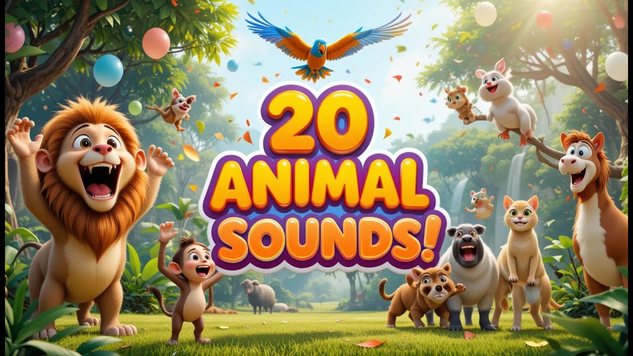 20 Animal Sounds for Kids 🦁🦆🐶 | Realistic 3D Animation & Fun Learning ...