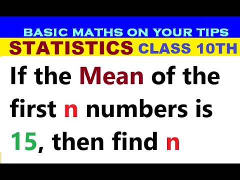 If the Mean of the first n natural numbers is 15, then find n #class10 ...