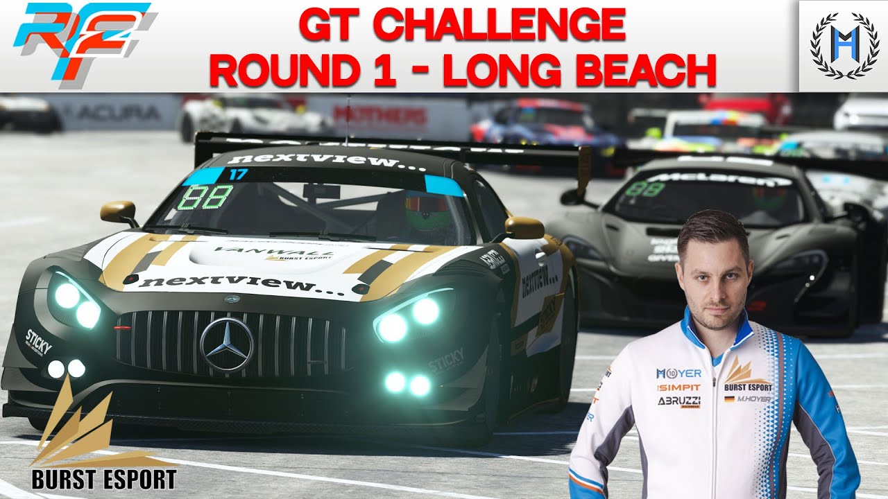 rFactor 2 Esports GT Challenge Round 1 at Long Beach Street Circuit in ...