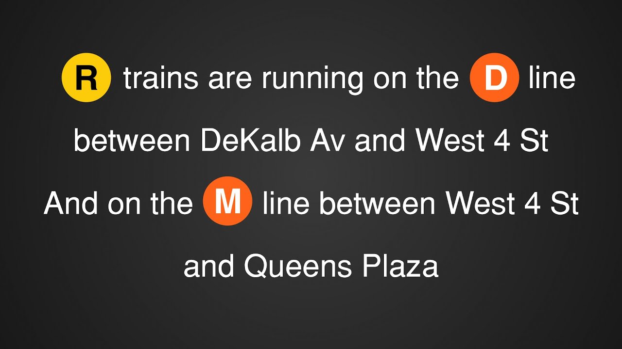 ᴴᴰ MTA Station Announcements: R trains running on the bridge and the 6 ...
