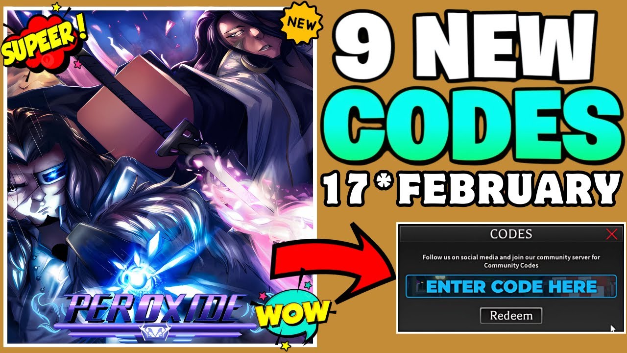 🎁*FEB WORKING CODES*⚡PEROXIDE CODES - ROBLOX PEROXIDE CODES 2025 ...