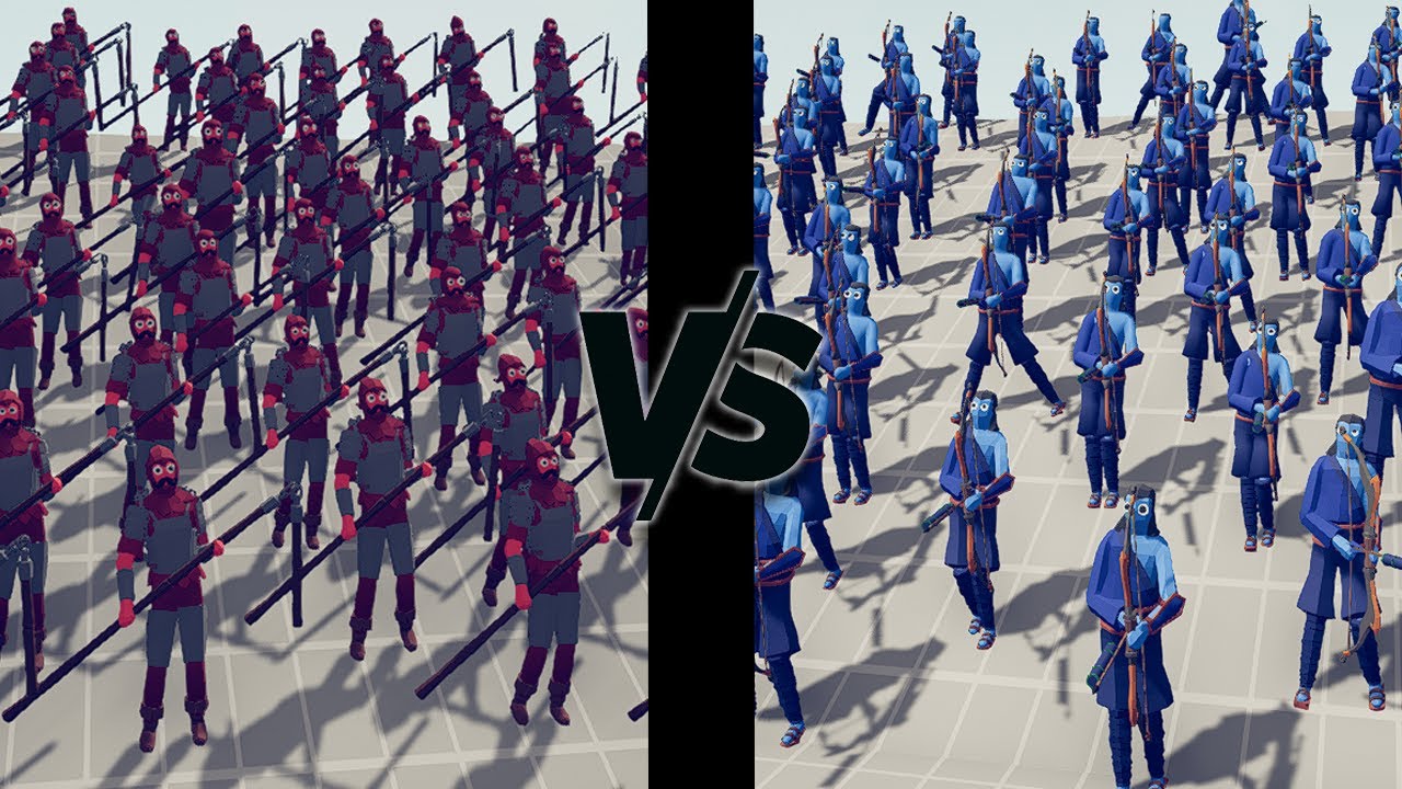 100X MEDIEVAL STAFF FIGHTERS VS 100X RANGED UNITS - TOTALLY ACCURATE ...