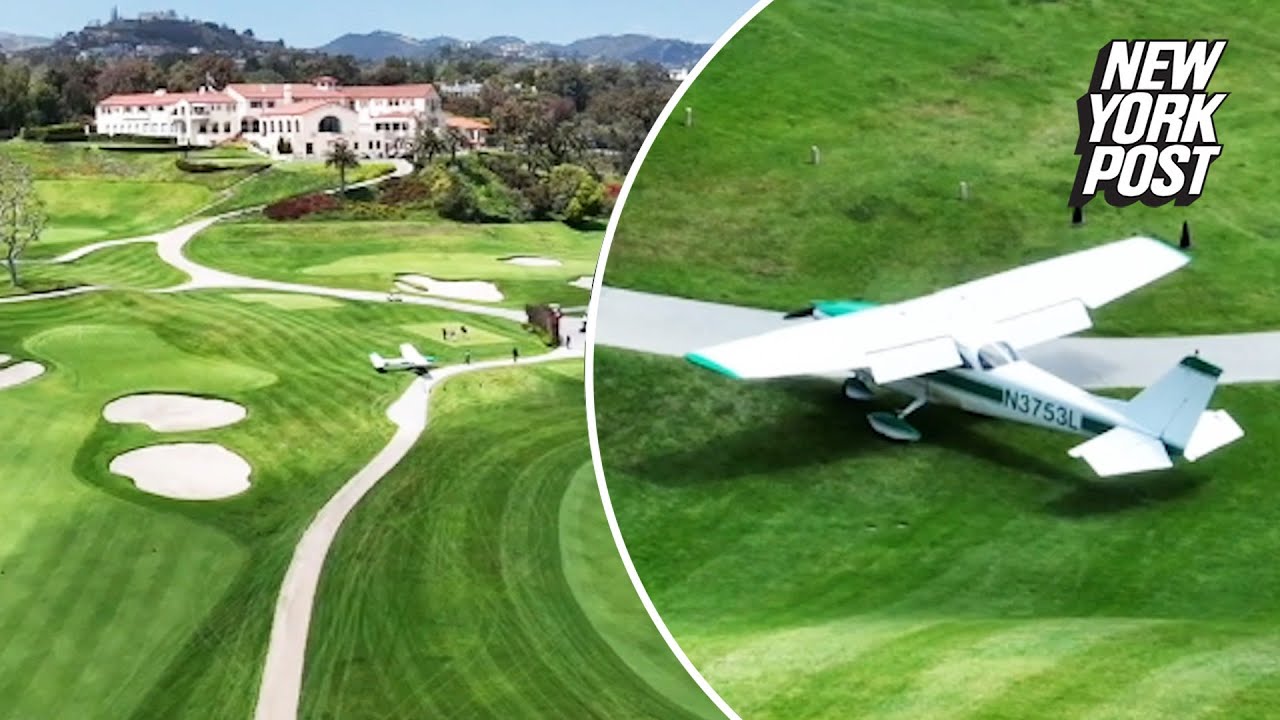 Private plane makes terrifying crash landing at iconic country club ...