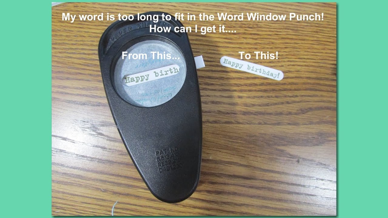 Extended Word Window Punch - YouTube